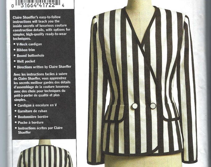 Uncut Vogue Sewing Pattern 8400 Vogue Claire Schaeffer Misses Jacket ...