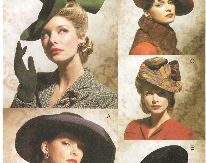 Uncut Vogue Sewing Pattern 7464 Vintage Hats Sewing Pattern, 1940's ...