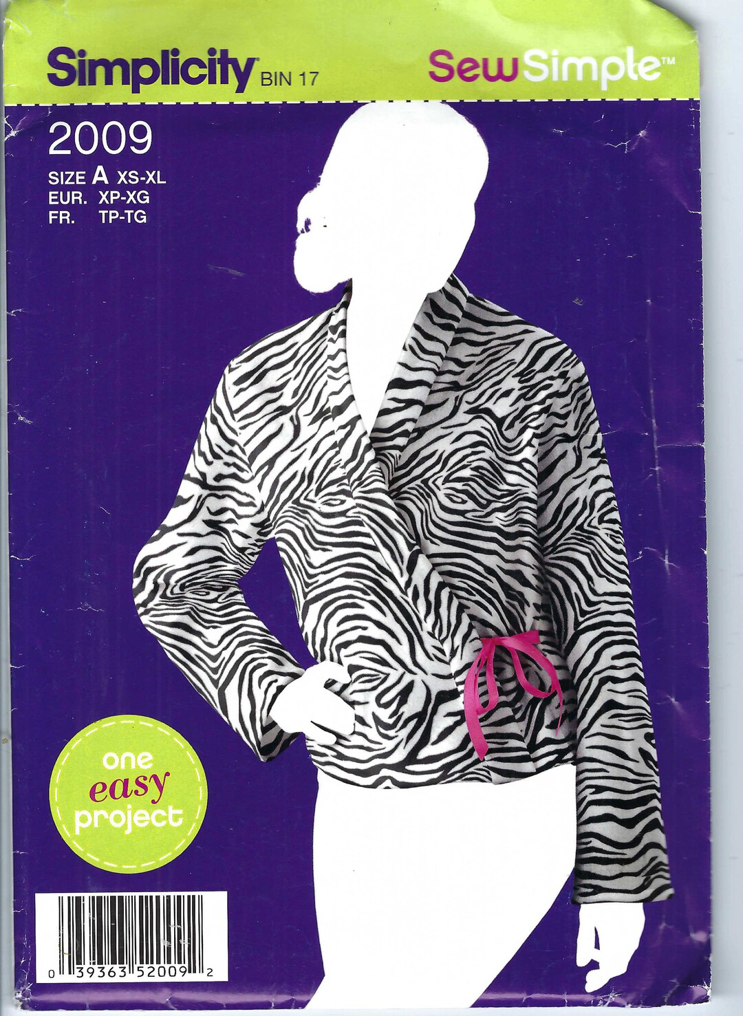 Uncut Simplicity Sewing Pattern Fleece Jacket Pattern 2009. Sizes Xs-xl ...