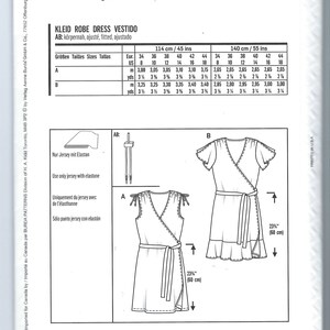Uncut Burda Style Sewing Pattern 6238 Misses' Wrap Dresses - Etsy