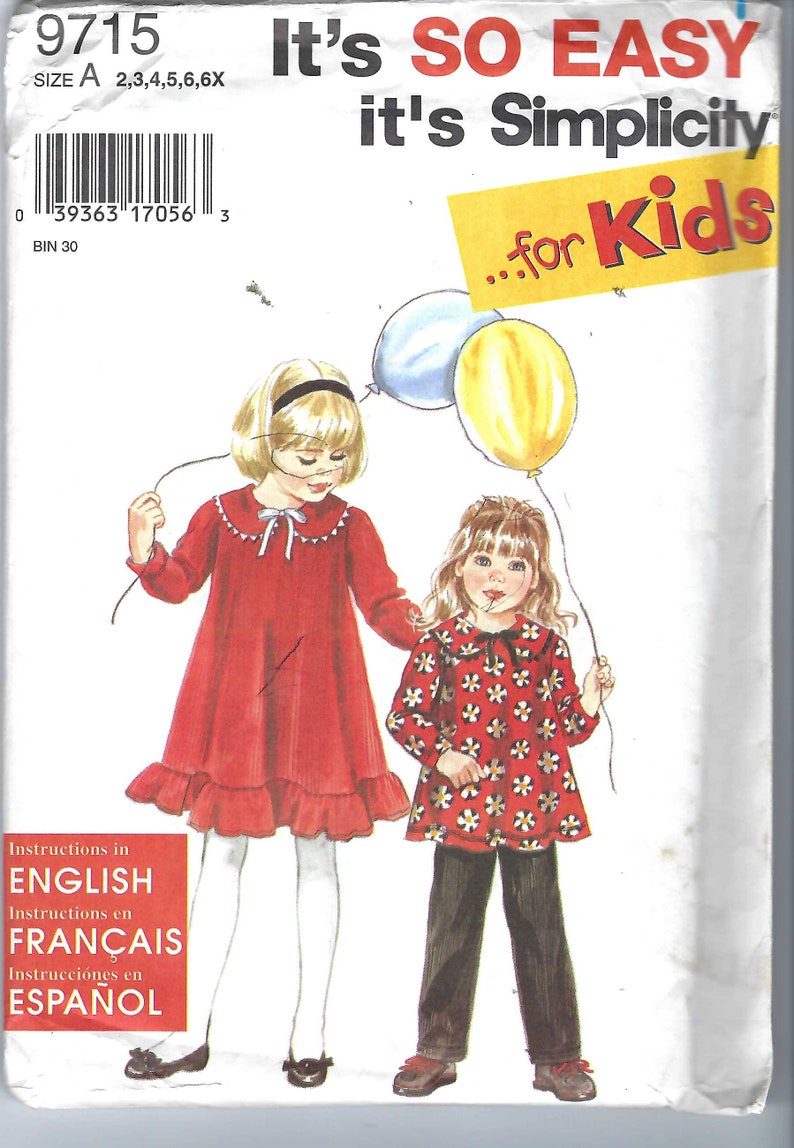 Uncut Vintage Simplicity Sewing Pattern 9715 Pantsdress and - Etsy