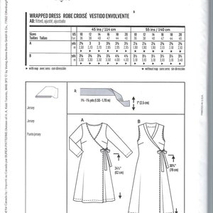 Uncut Burda Style Sewing Pattern 6759 Misses' V-neck Wrapped Dress in ...