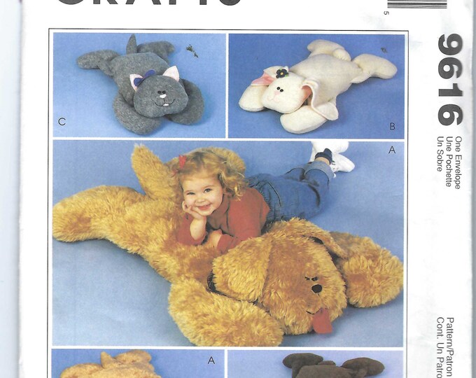 Rare Uncut Mccalls Sewing Pattern 9616 Fuzzy Friends Animal Pillow ...
