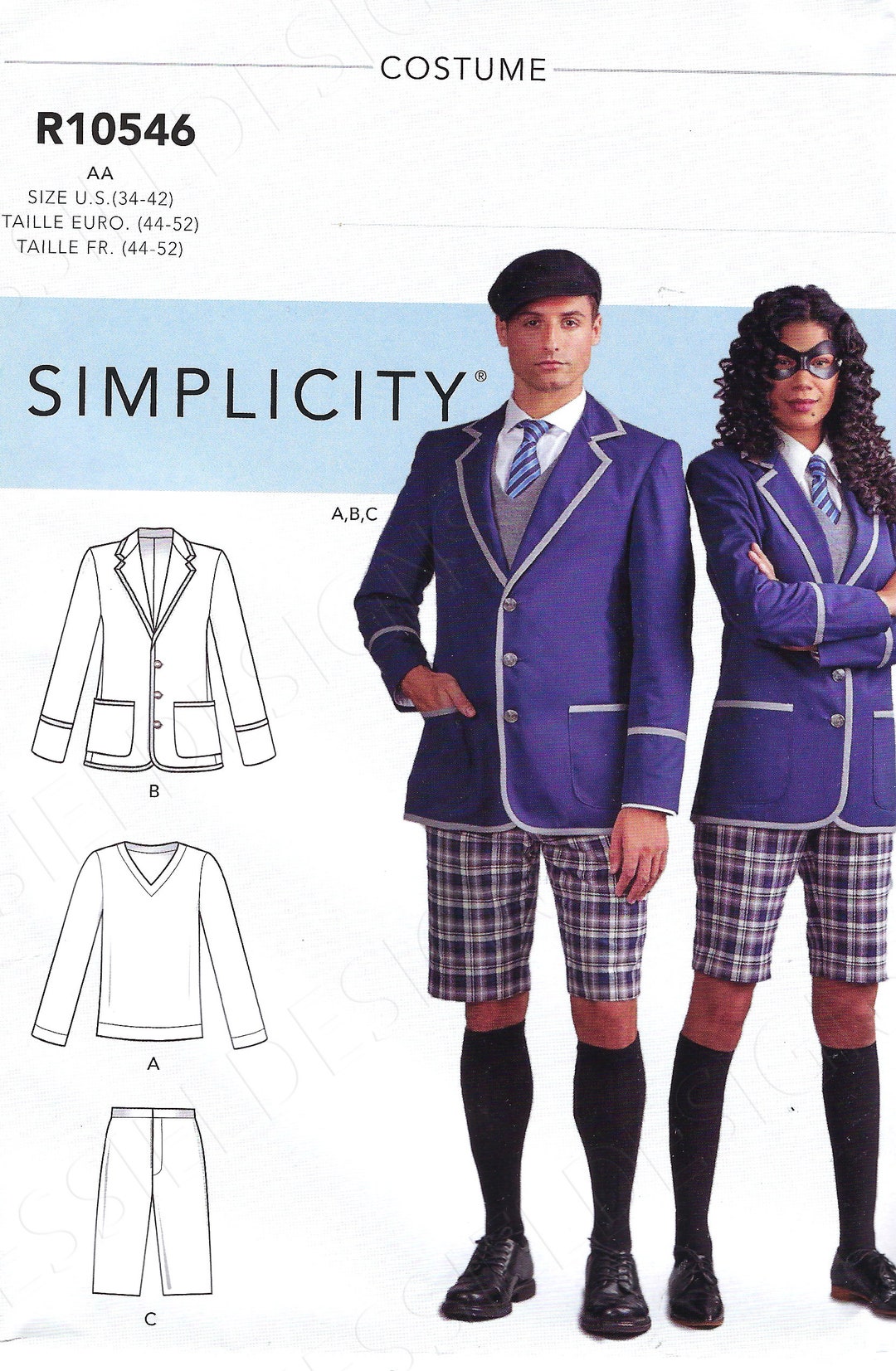 Uncut Simplicity Sewing Patternpattern 10546 9094 Cosplay School ...
