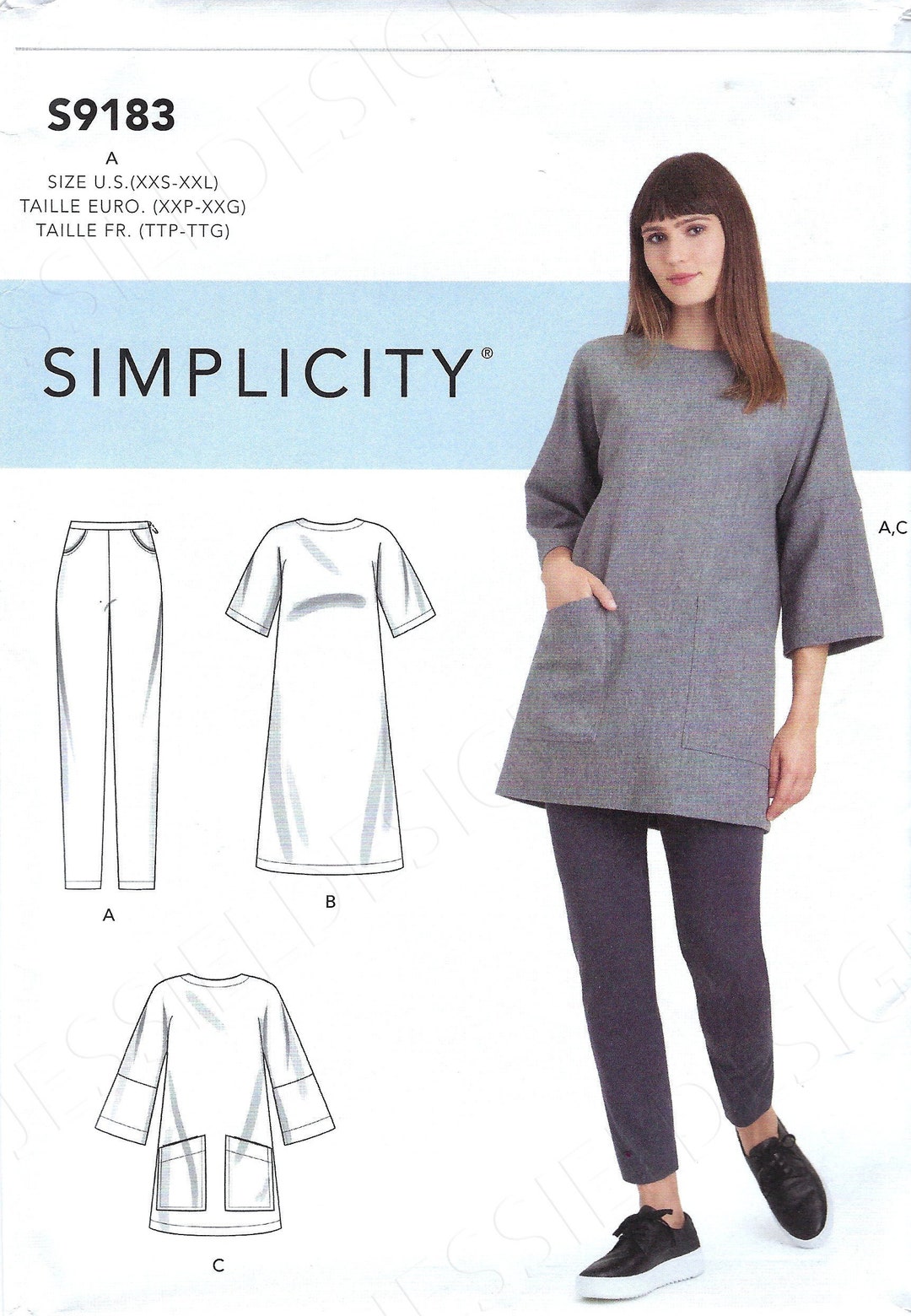 Uncut Simplicity Sewing Pattern 9183 Sewing Pattern Misses Tunic Top ...