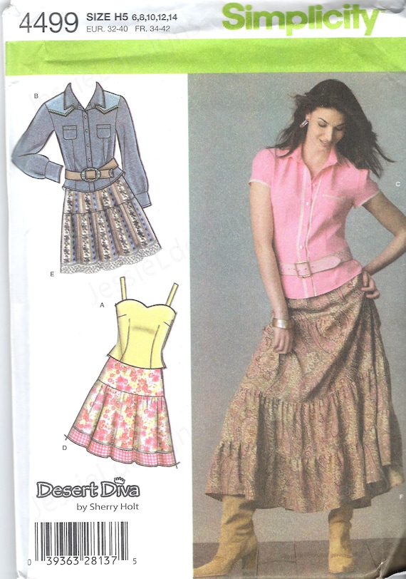 Uncut Simplicity Sewing Pattern 4499 Western Peasant Style - Etsy