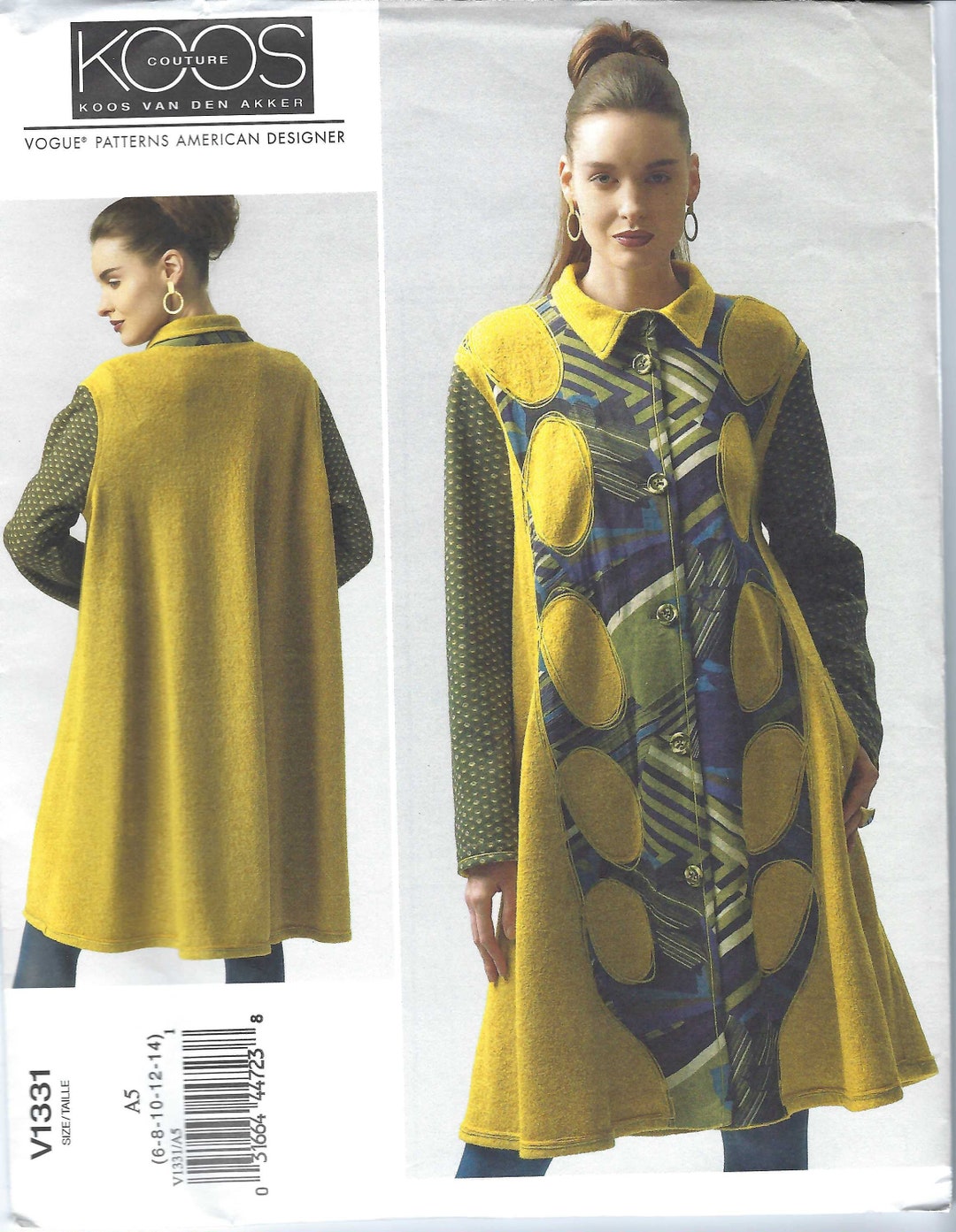 Uncut Vogue Sewing Pattern Artistic Boho Vogue Pattern 1331 Koos Van ...