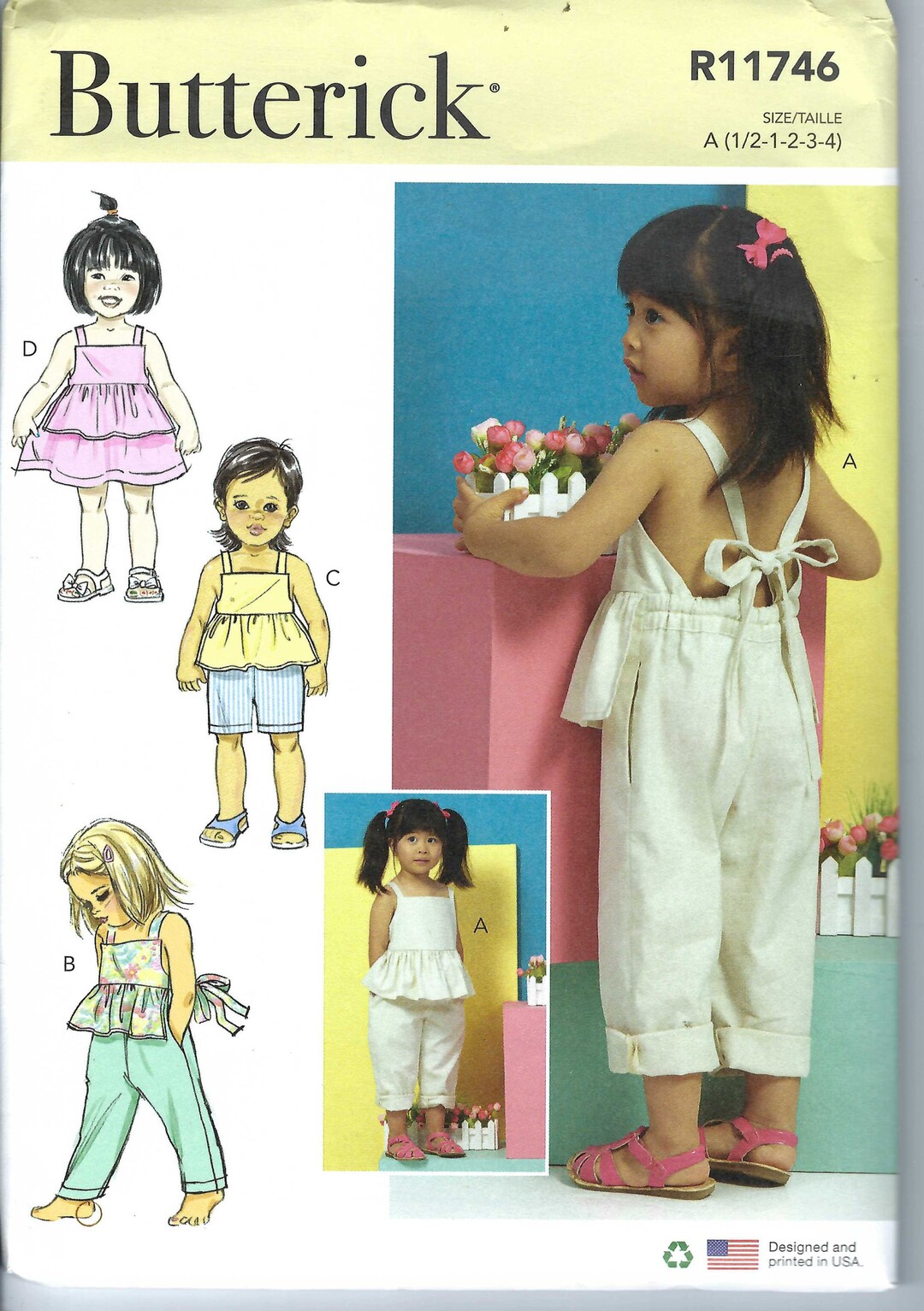 Uncut Butterick Sewing Pattern 11746 6936 Toddlers' - Etsy