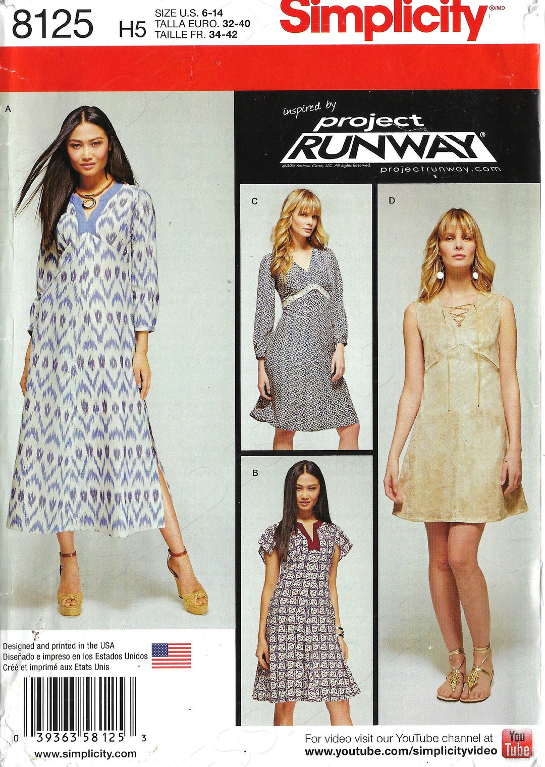 Uncut Simplicity Sewing Pattern 914 8125 R5 Size 6-14 14-22 Misses ...