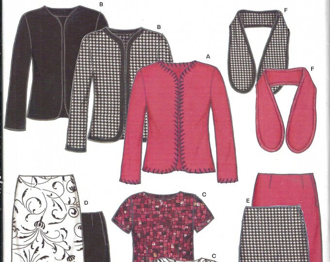 Uncut New Look Sewing Pattern 6290 Skirt Top Cardigan Jacket Size 8-18 ...
