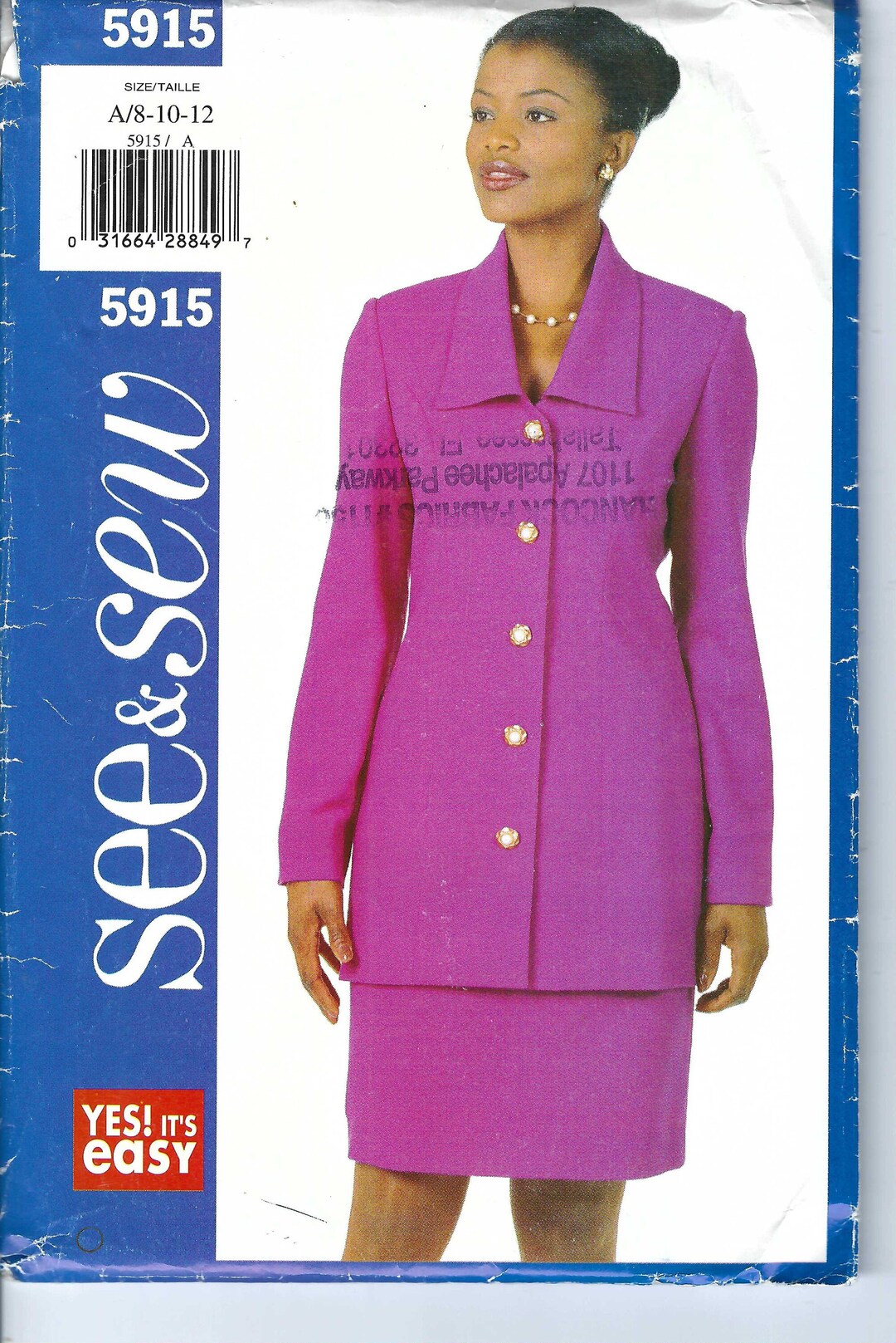 Rare Uncut Vintage Butterick Sewing Pattern 5915 Misses Jacket and ...
