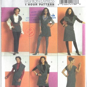 Uncut Butterick Sewing Pattern 5100 Stretch Knit Deep V Neck Sleeveless ...