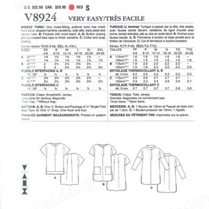 Uncut Vogue Sewing Pattern Vogue 8924 Easy Loose Fitting | Etsy