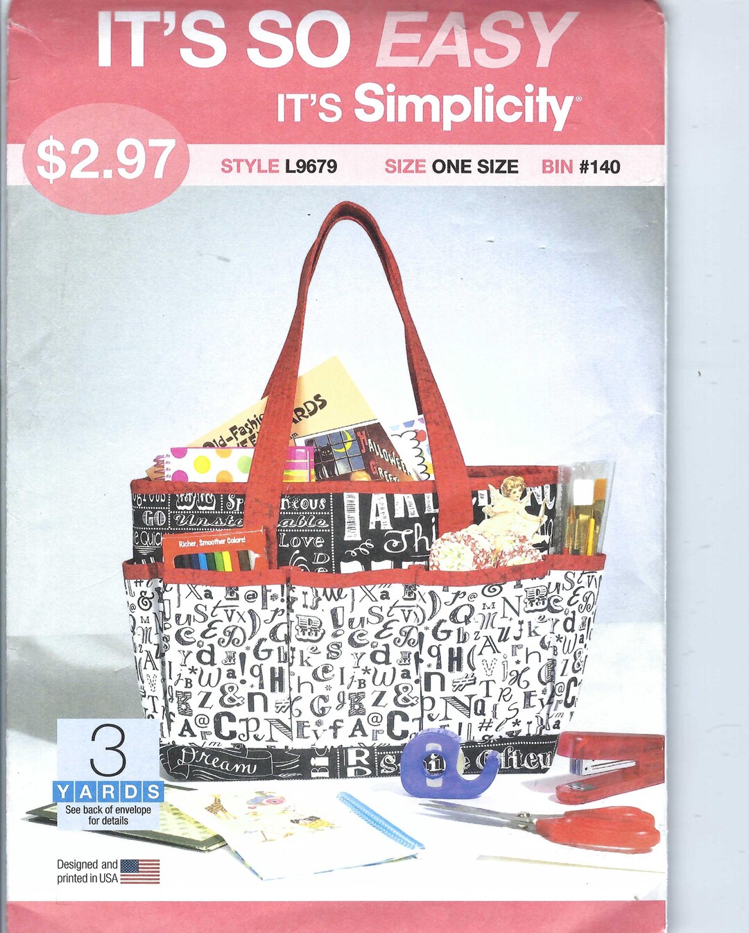 Uncut Simplicity Sewing Pattern 9679 Bag One Size FF - Etsy