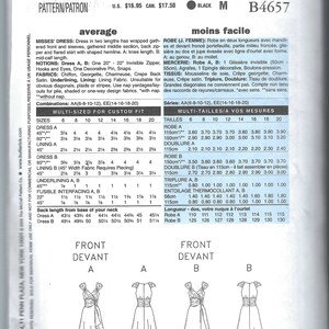 Uncut Butterick Sewing Pattern Misses' Formal Deep V Neck Mock Wrap ...