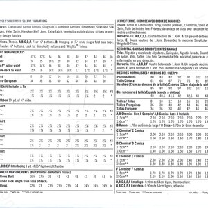 Uncut Simplicity Sewing Pattern 4487 Misses Shirt With Sleeve ...