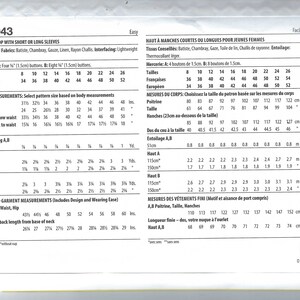 Uncut Butterick Sewing Pattern Misses Top With Short or Long Sleeves ...