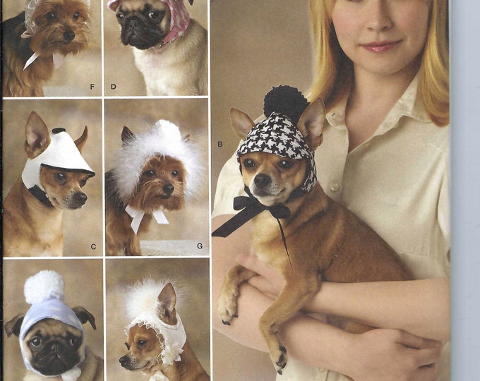 Uncut Simplicity Sewing Pattern 2740 Uncut Dog Bonnets in Three Sizes ...