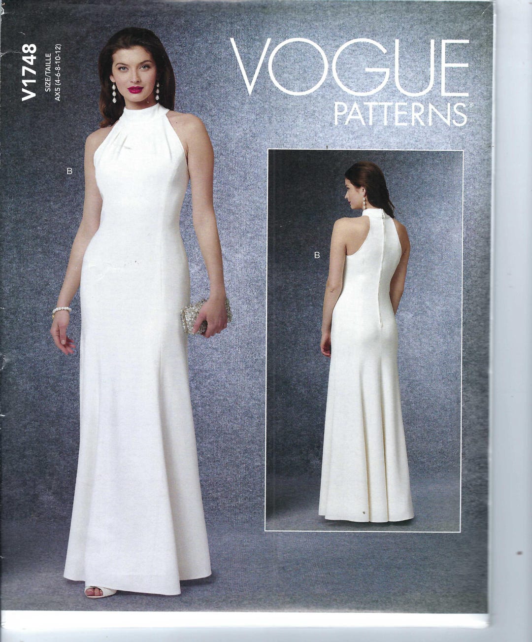 Uncut Vogue Sewing Pattern 1748 Misses' Special Occasion Dress Size 4 ...