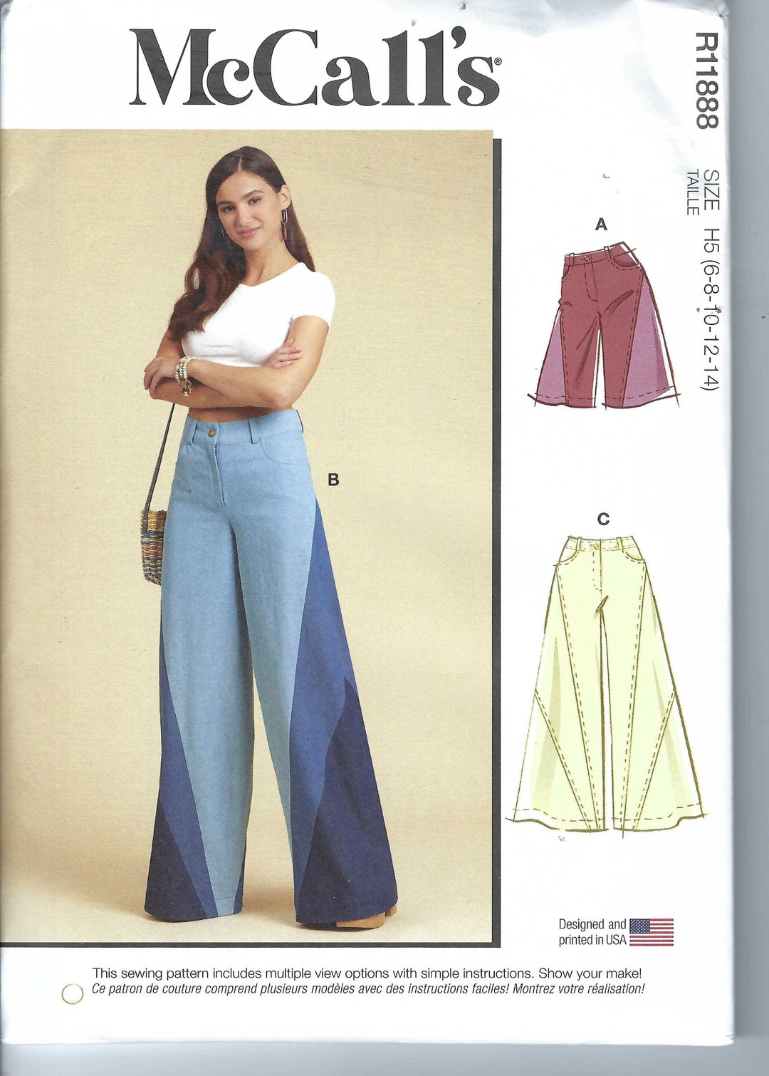 Uncut Mccalls Sewing Pattern Misses' Shorts and Pants 11888 8408 Size 6-14 16-24 FF - Etsy