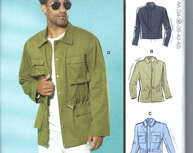 UNCUT Mccalls Sewing Pattern Men's Jacket, Shirt Jacket, Shacket, Zip ...