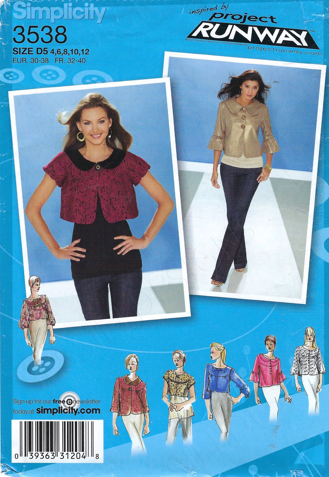 Uncut Simplicity Sewing Pattern 3538 Project Runway Pattern - Etsy