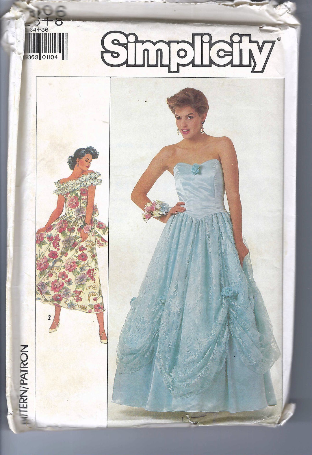 Uncut Vintage Simplicity Sewing Pattern 8006, Misses' Lined Formal ...