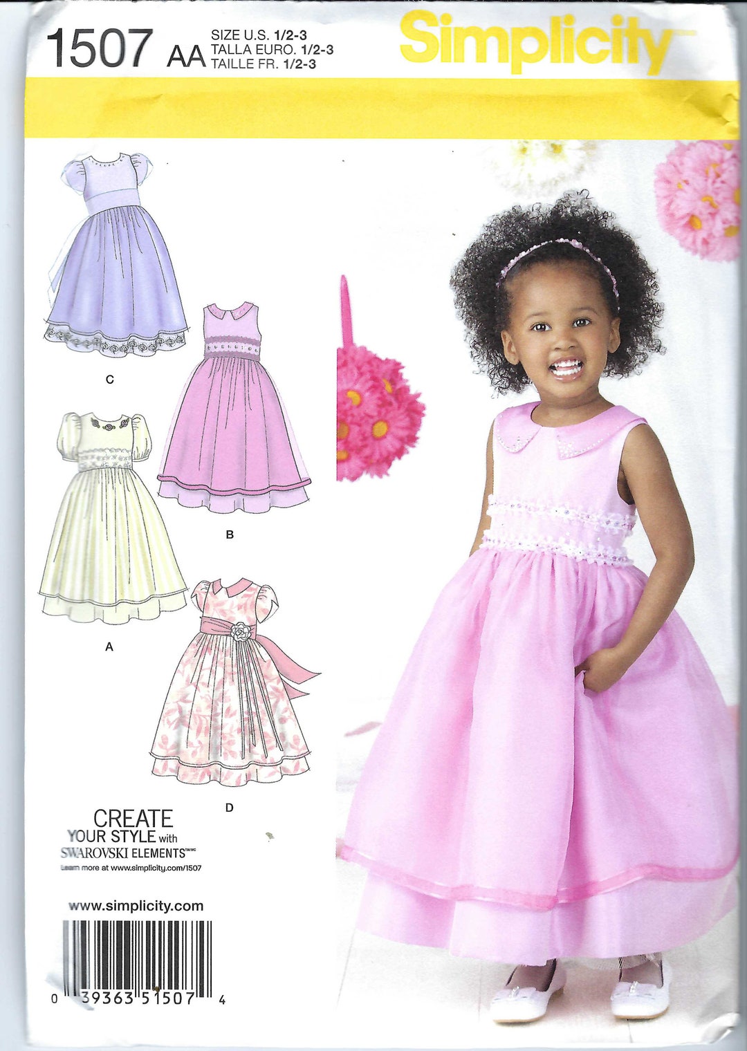 Uncut NEW Simplicity 538 1507 Pattern Little Girl Special Occasion ...