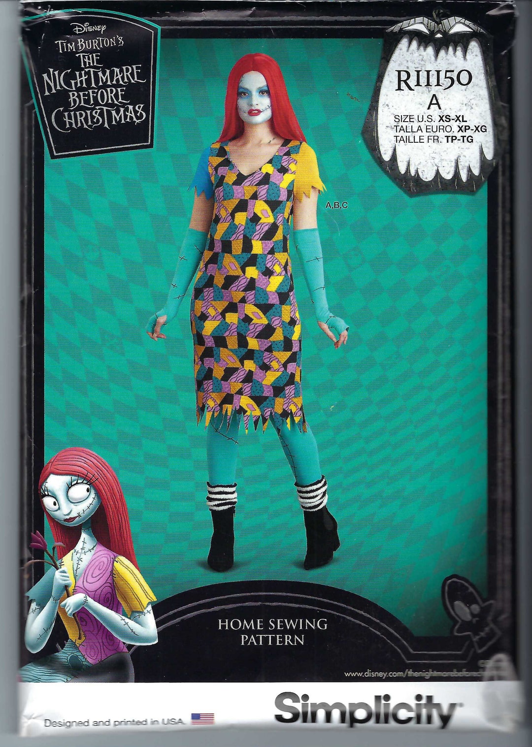 Uncut Simplicity Sewing Pattern 9344 Sally Costume Sewing Pattern Sizes ...