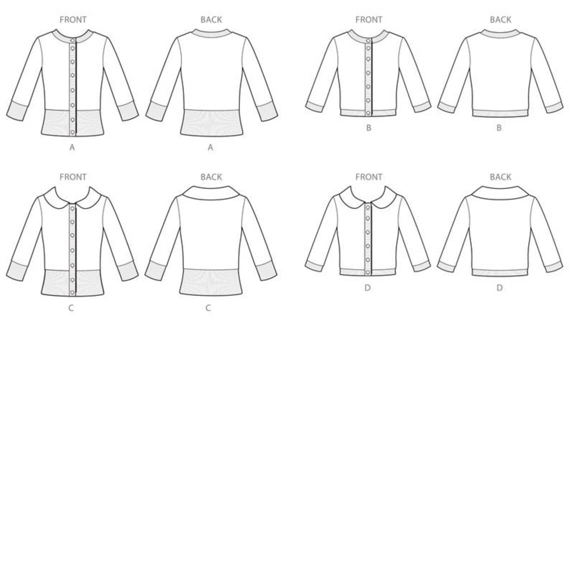 Uncut Simplicity Sewing Pattern 8951 Misses' Banded Knit Cardigans Size ...