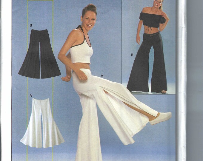 Uncut Burda Sewing Pattern 8512 Misses Hip Pants Wide Legs Side Slits ...