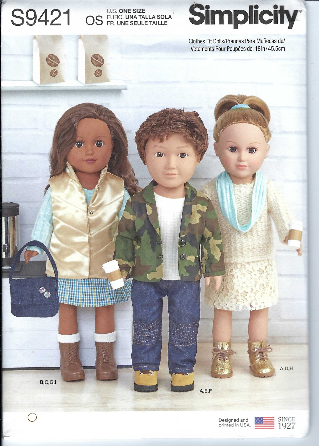 Uncut Simplicity Sewing Pattern Doll Clothes Sewing Pattern, 18” Doll ...