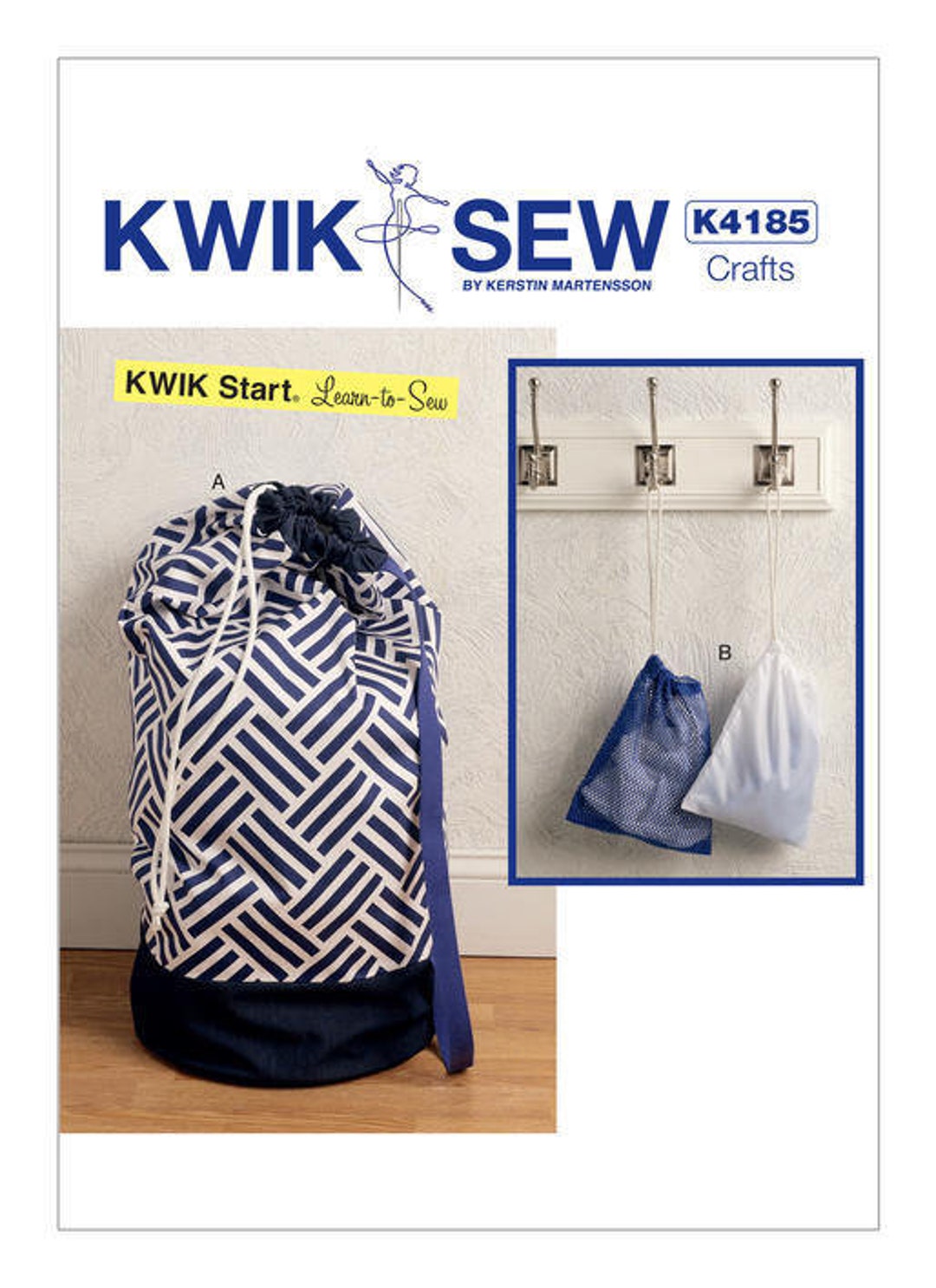 Uncut Drawstring Laundry Bags in Two Sizes, Kwik Sew Pattern K4185 ...