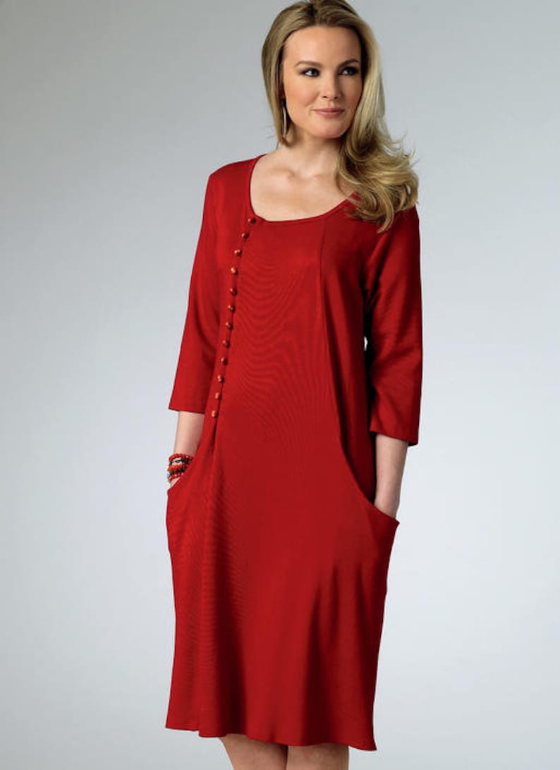 Uncut Butterick Sewing Pattern B6213 6213 Misses' Draped-pocket Jumper ...