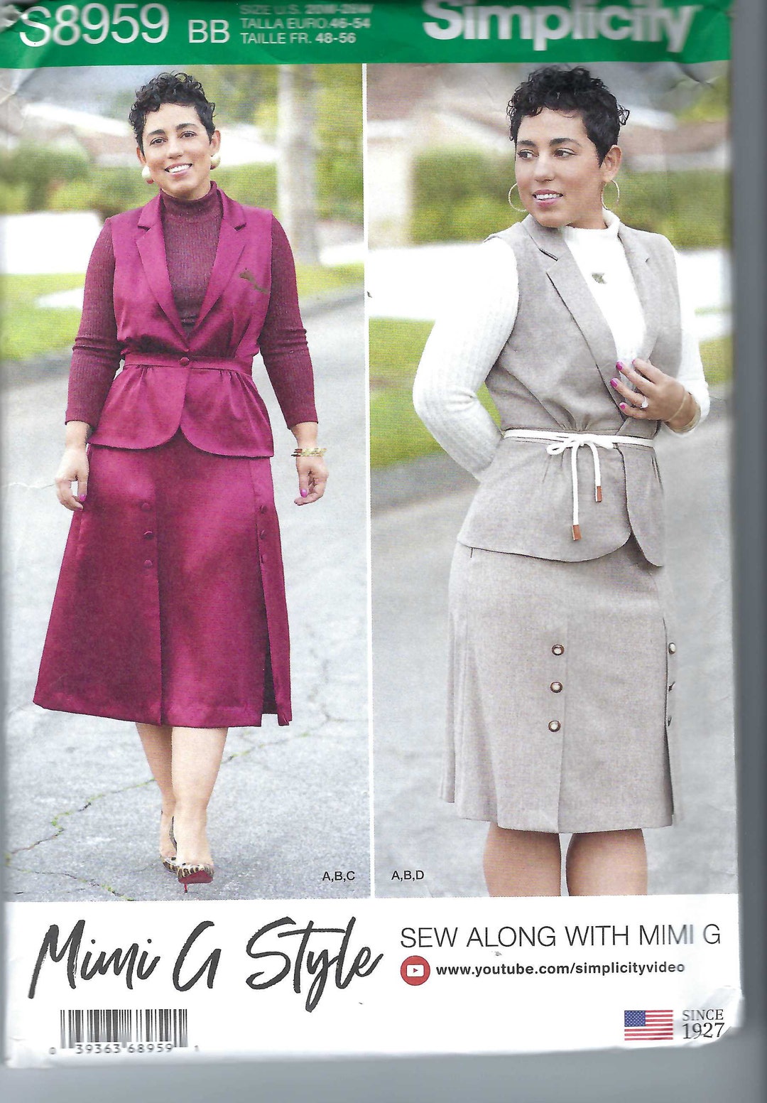 Uncut Simplicity Sewing Pattern 11387 8959 SKIRT VEST Knit Top Women's ...