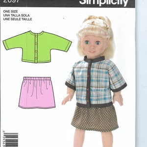 Uncut Simplicity Sewing Pattern 2097, 18" Doll Clothes, Uncut, Shirt ...