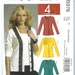 UNCUT Butterick B6101 Katherine Tilton Loose Pullover Tunic Top Sewing ...