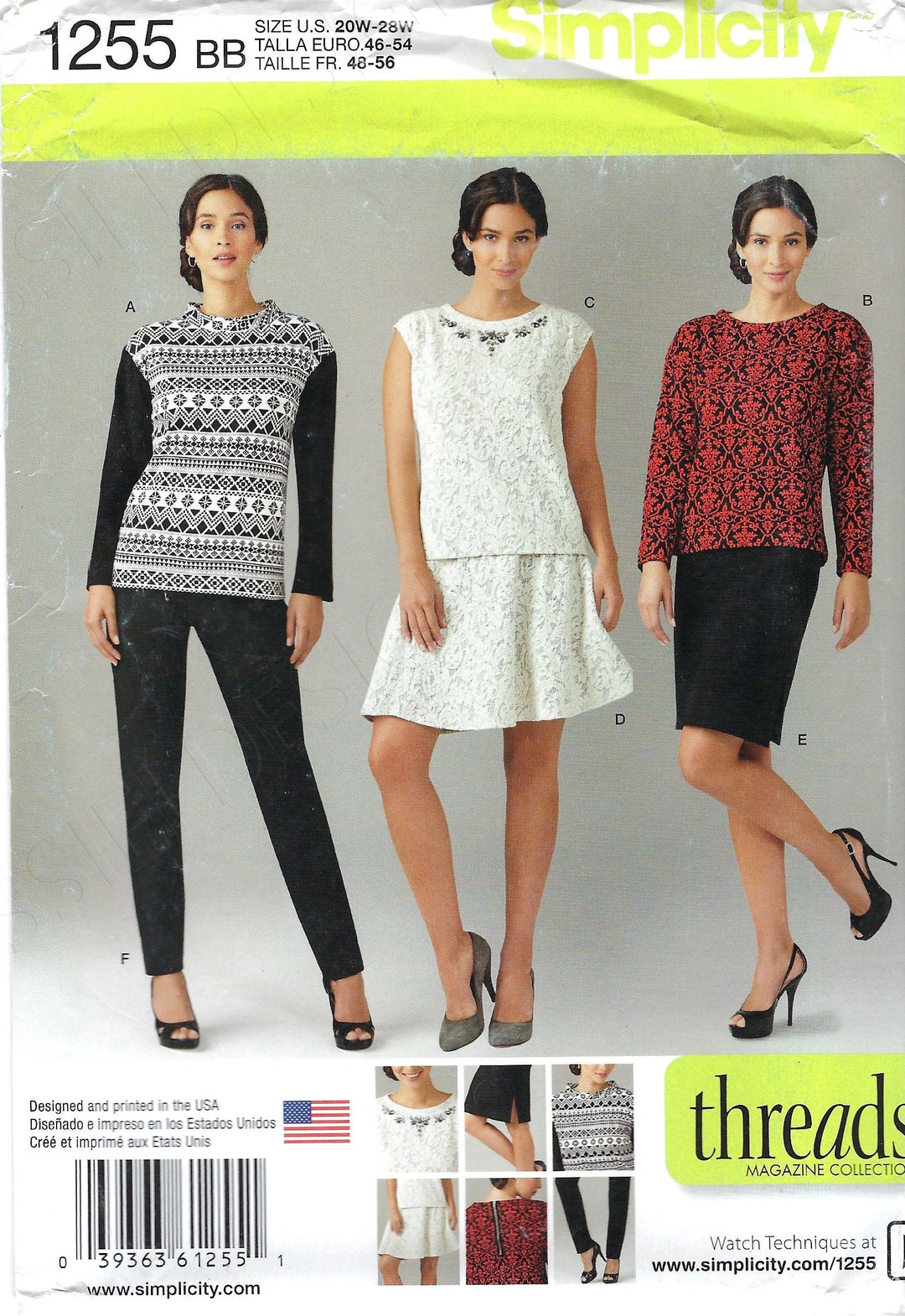 Uncut Simplicity Sewing Pattern 466 1255 Misses' and Miss Plus Knit ...