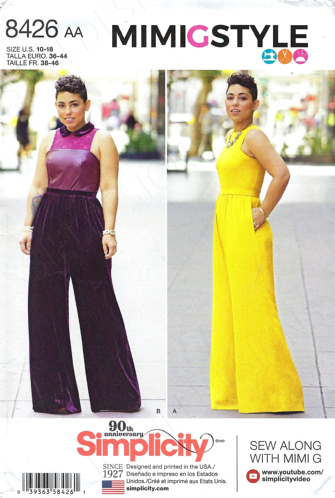 Uncut Simplicity Sewing Pattern 11386 8426 Misses' & Plus Size Jumpsuit ...
