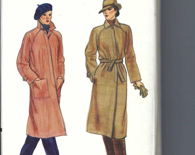 Rare Uncut Vogue Sewing Pattern 7814 Vogue Misses Coat and Belt Size 14 ...