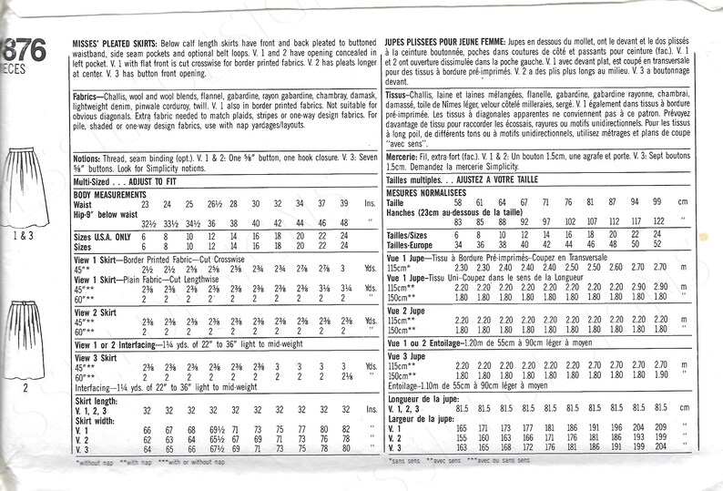 Uncut Vintage Simplicity Sewing Pattern 9876 Woman's - Etsy