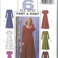 Uncut Butterick Sewing Pattern 6586 Misses' Dress Sewing Pattern Size 6 ...