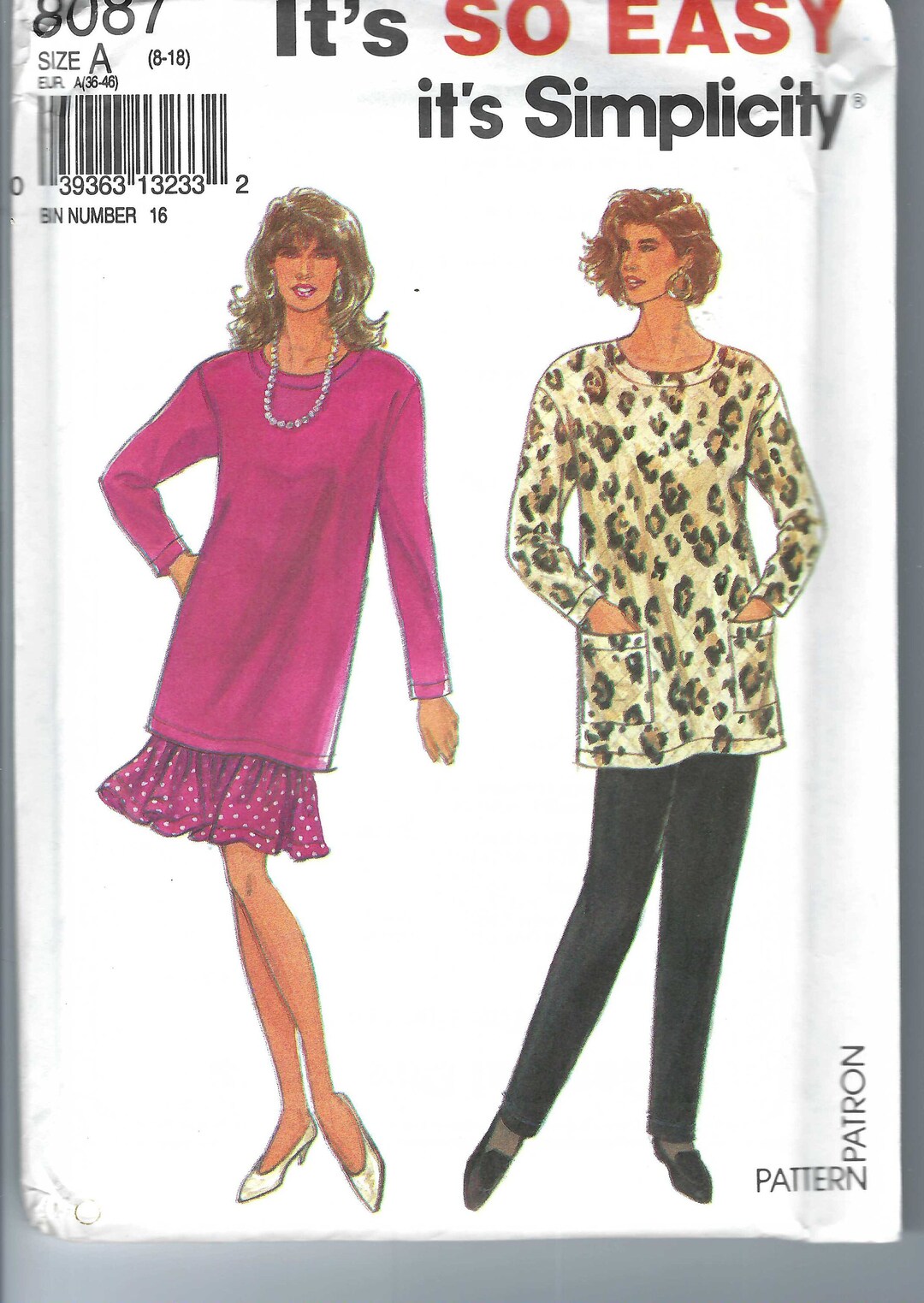 Uncut Vintage Simplicity Sewing Pattern 8087 Misses Pants, Skirt and ...
