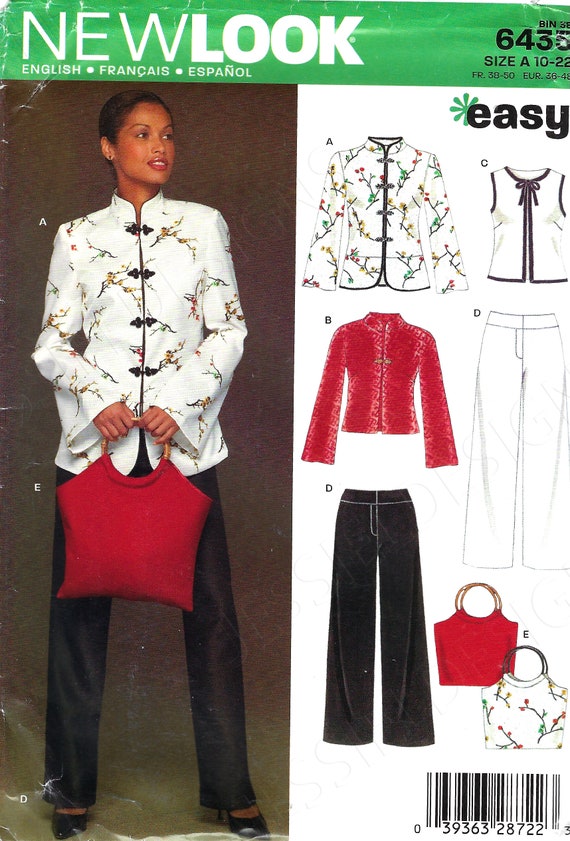 Uncut New Look Sewing Pattern 6435 Misses Jackets Pants Vest - Etsy