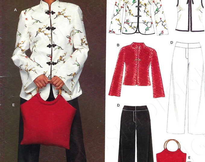 Uncut New Look Sewing Pattern 6435 Misses Jackets, Pants, Vest & Bag 10 ...