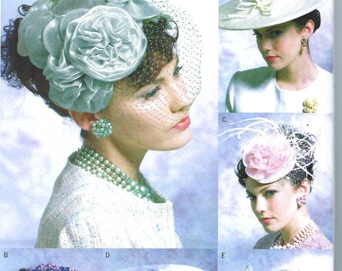 Uncut Vogue Sewing Pattern 1950s Style Womens Hats Vintage Hats Sewing ...