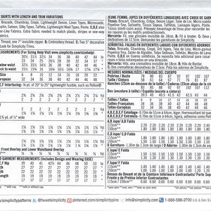 Uncut Simplicity Sewing Pattern 650 1282 Size 6-14 14-22 Misses' Skirts ...