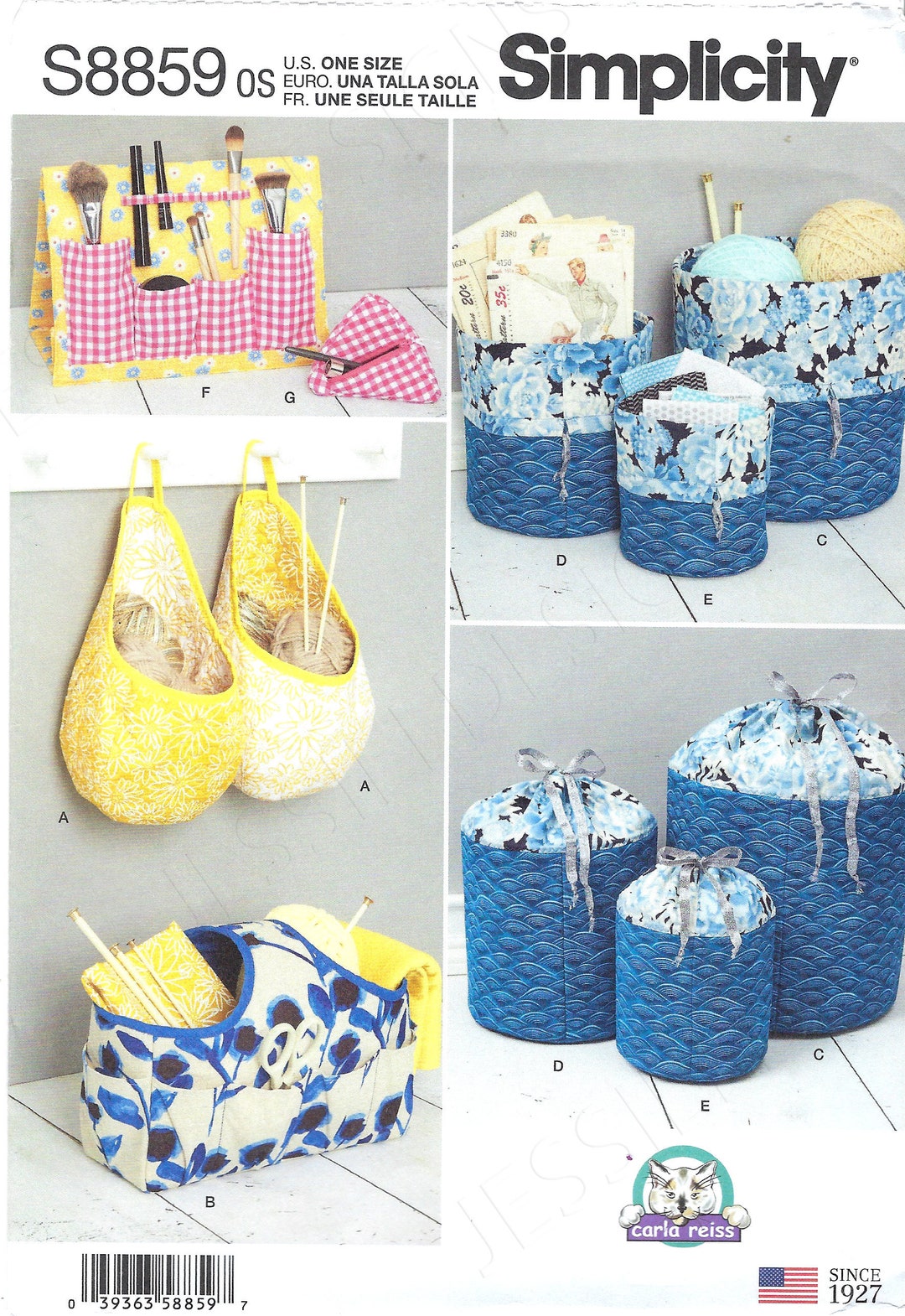 Uncut Simplicity Sewing Pattern 8859 Carla Reiss Designs Tote ... Uncut Simplicity Sewing Pattern 8859 Carla Reiss Designs Tote ...