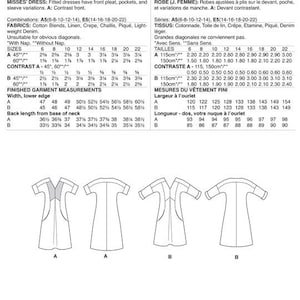 Uncut Butterick Sewing Pattern 6567 Misses' Dress Size A5(6-8-10-12-14 ...