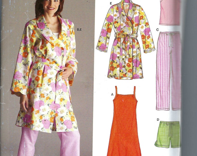 Uncut New Look Sewing Pattern 6523 Ladies Bathrobe Pajamas Lounge WEAR ...